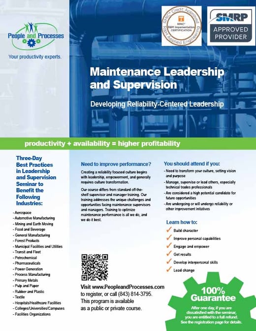 Maintenance Leadership and Supervision course